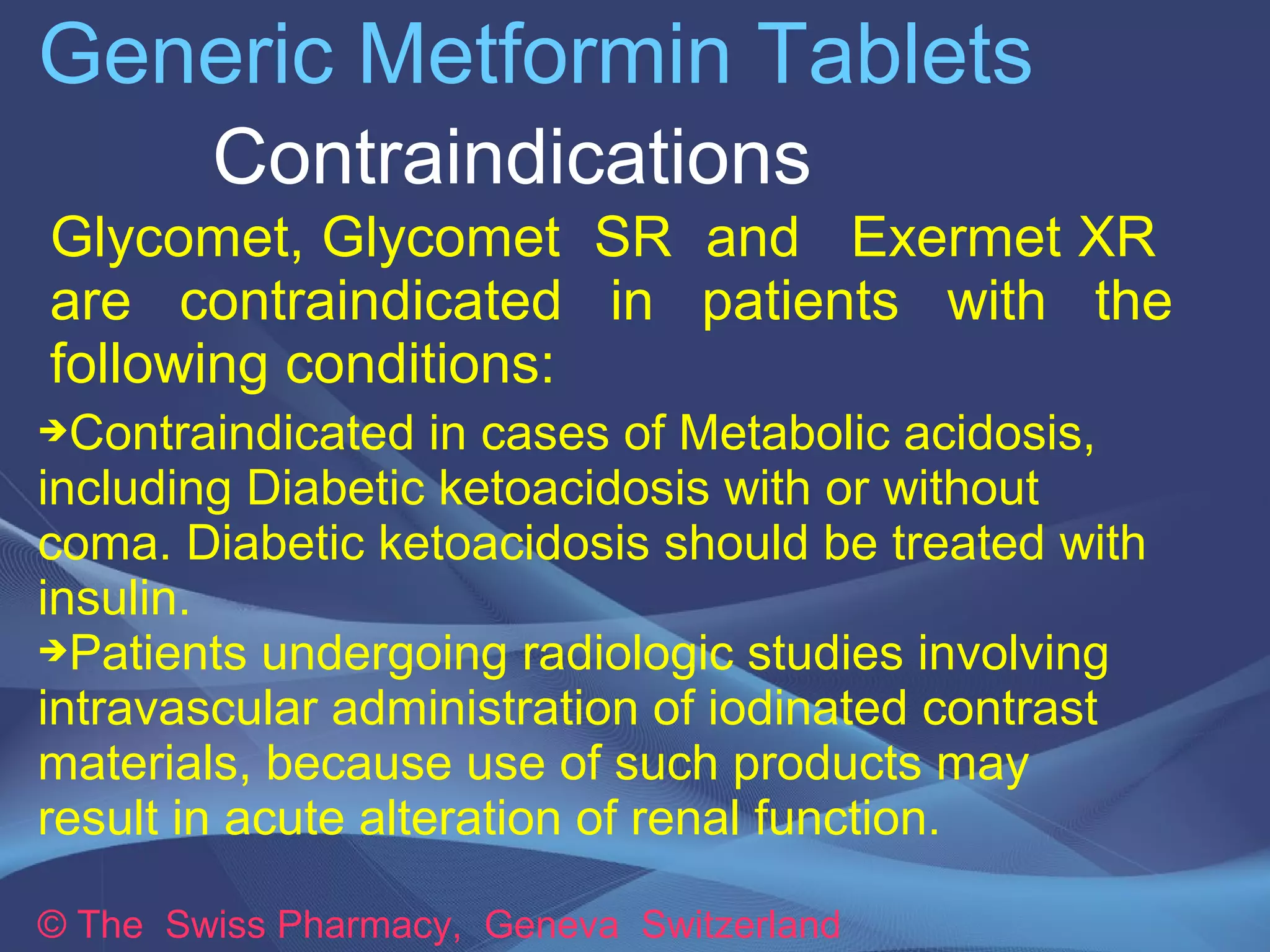 Generic Metformin Tablets for Treatment of Type 2 Diabetes (Non-Insulin ...