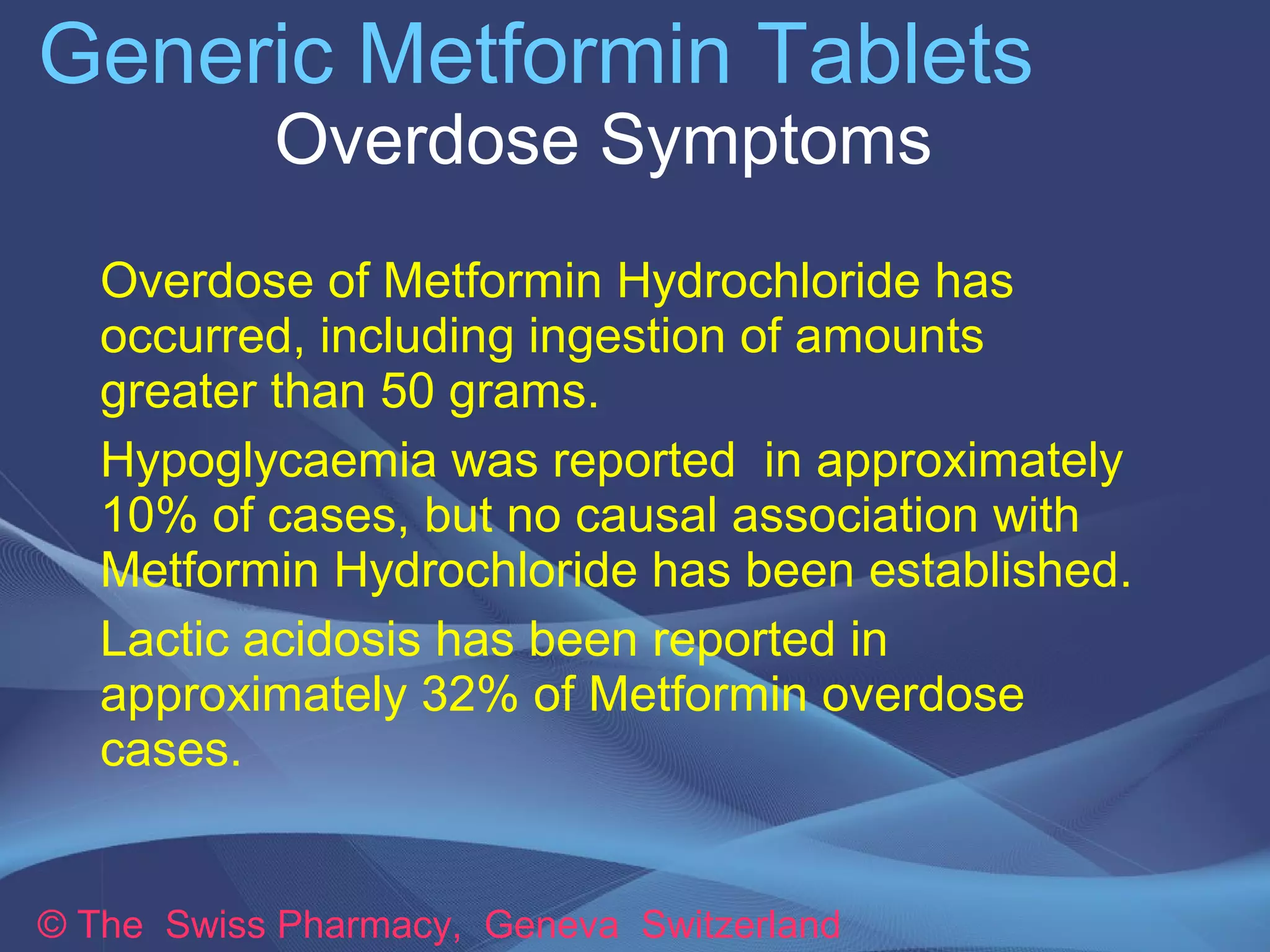 Generic Metformin Tablets for Treatment of Type 2 Diabetes (Non-Insulin ...