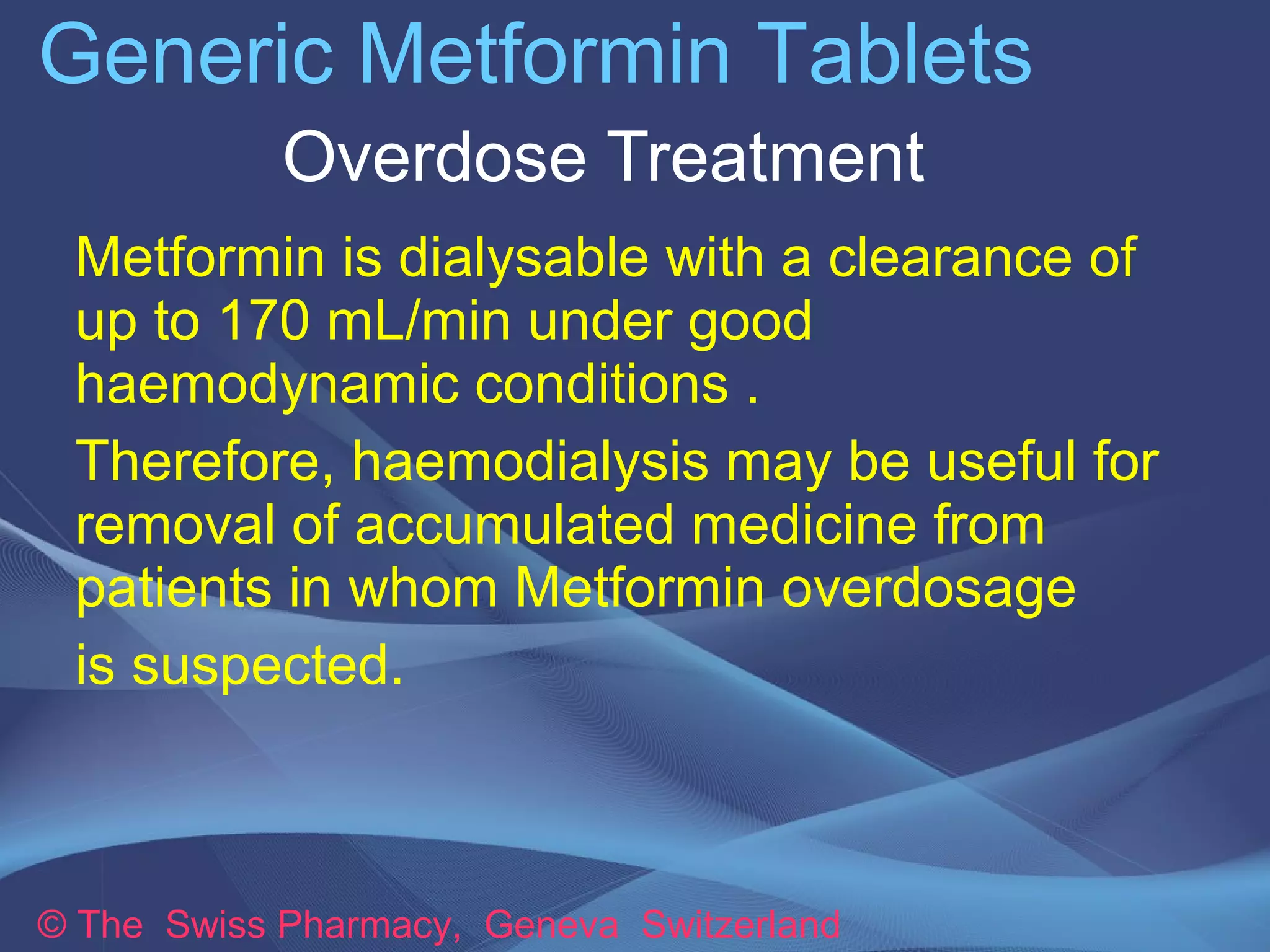 Generic Metformin Tablets for Treatment of Type 2 Diabetes (Non-Insulin ...