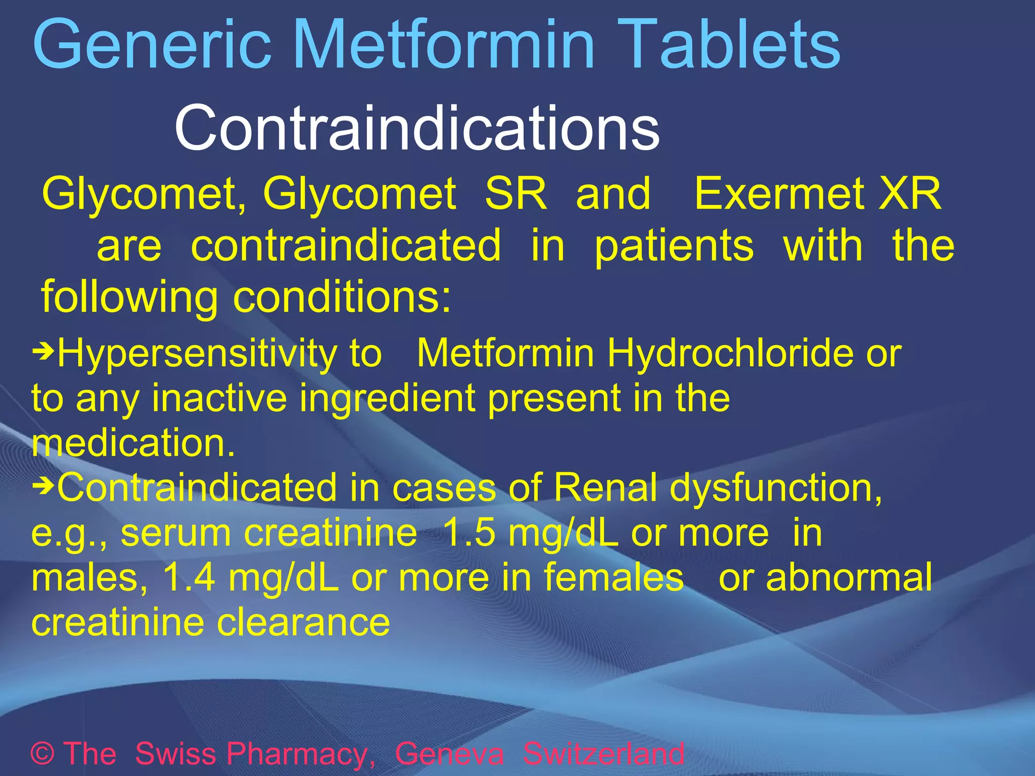 Generic Metformin Tablets for Treatment of Type 2 Diabetes (Non-Insulin ...