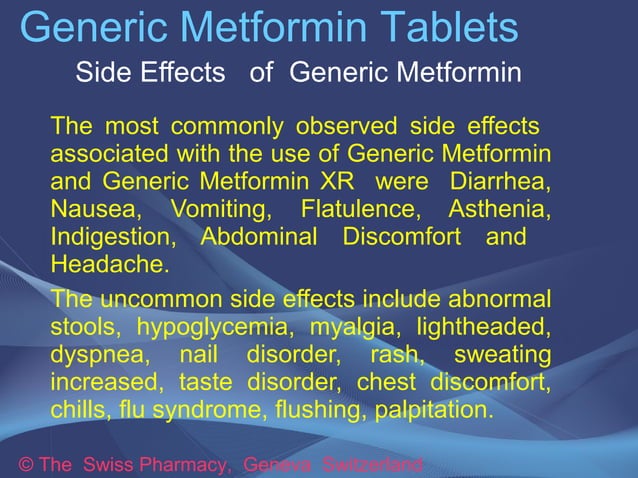 Generic Metformin Tablets for Treatment of Type 2 Diabetes (Non-Insulin ...