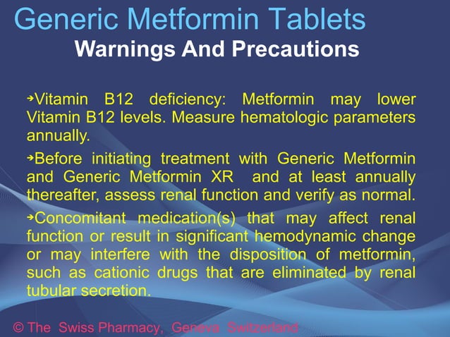 Generic Metformin Tablets for Treatment of Type 2 Diabetes (Non-Insulin ...