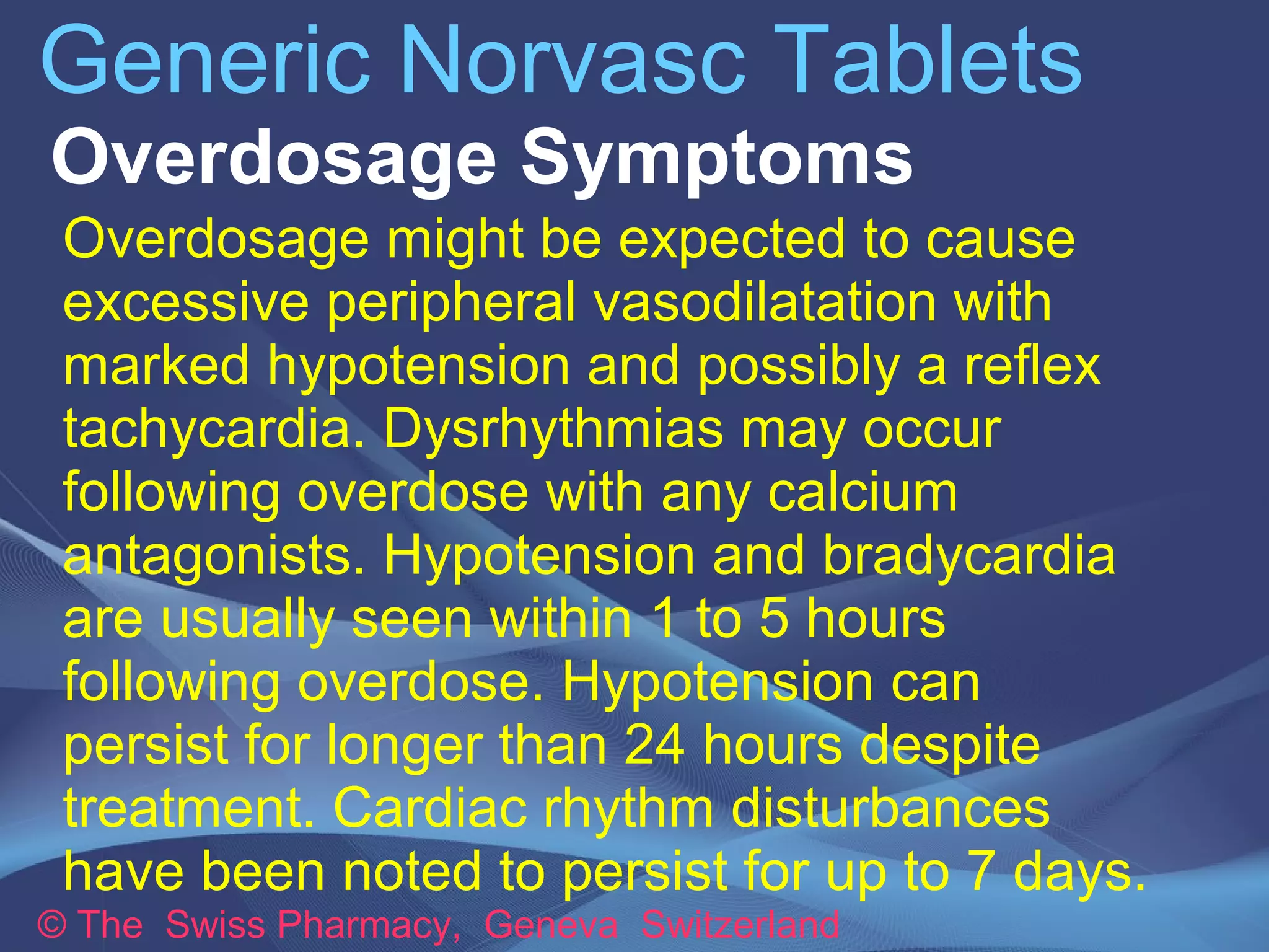 Generic Norvasc Tablets for Treatment of Hypertension and Angina ...