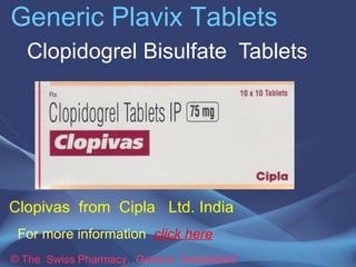 Generic Plavix Tablets | ODP | Heart and Cardiovascular Diseases ...