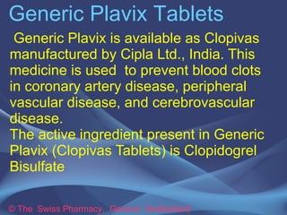 Generic Plavix Tablets | ODP | Heart and Cardiovascular Diseases ...