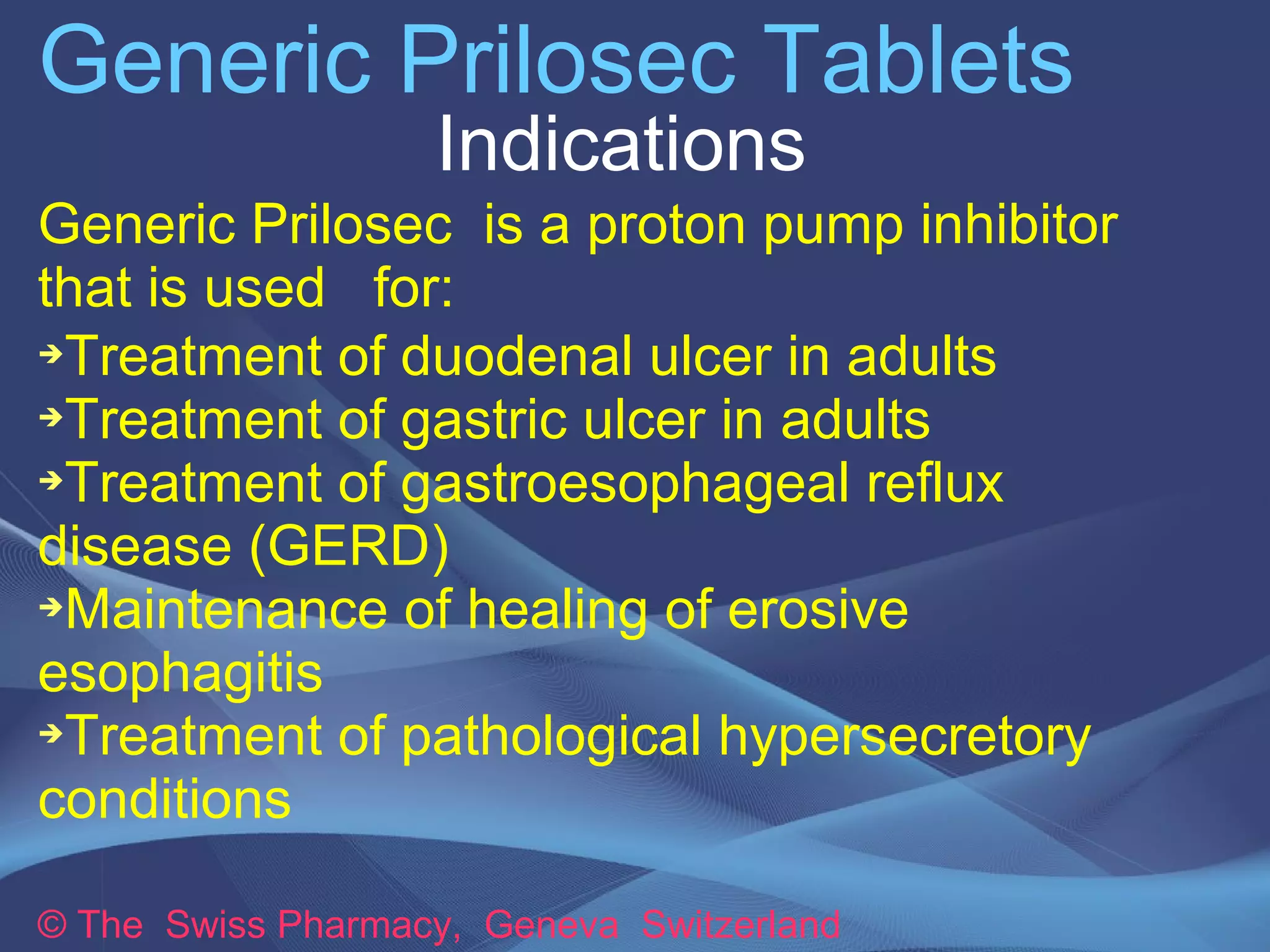 Generic Prilosec Capsules for Treatment of GERD, Gastric & Duodenal ...