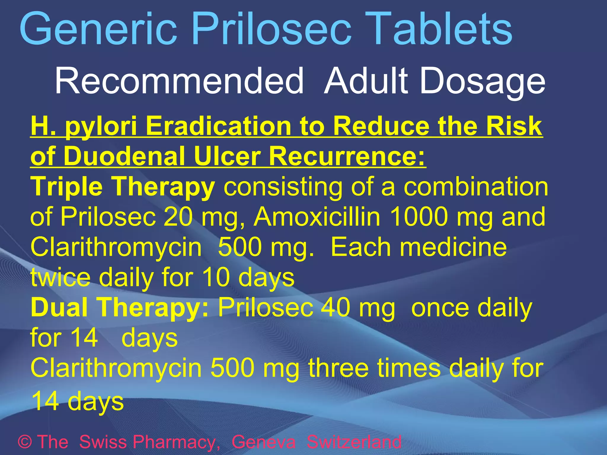 Generic Prilosec Capsules for Treatment of GERD, Gastric & Duodenal ...