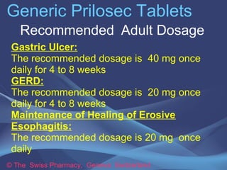 Generic Prilosec Capsules for Treatment of GERD, Gastric & Duodenal ...