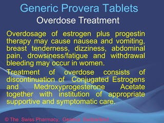 Generic Provera Tablets for treatment of Secondary Amenorrhea ...