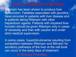 Generic Rifampin Capsules (R-Cin) | PPT