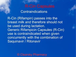 Generic Rifampin Capsules (R-Cin) | PPT