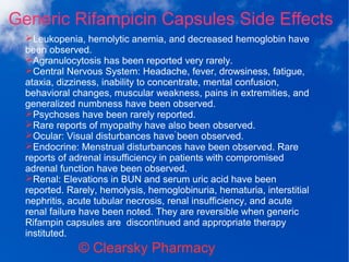 Generic Rifampin Capsules (R-Cin) | PPT