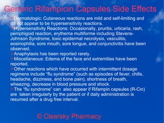 Generic Rifampin Capsules (R-Cin) | PPT