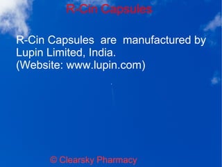 Generic Rifampin Capsules (R-Cin) | PPT
