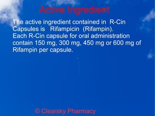 Generic Rifampin Capsules (R-Cin) | PPT