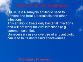 Generic Rifampin Capsules (R-Cin) | PPT