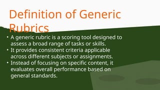 Different kinds of GENERIC-RUBRICS_Learning-Team-2.pptx