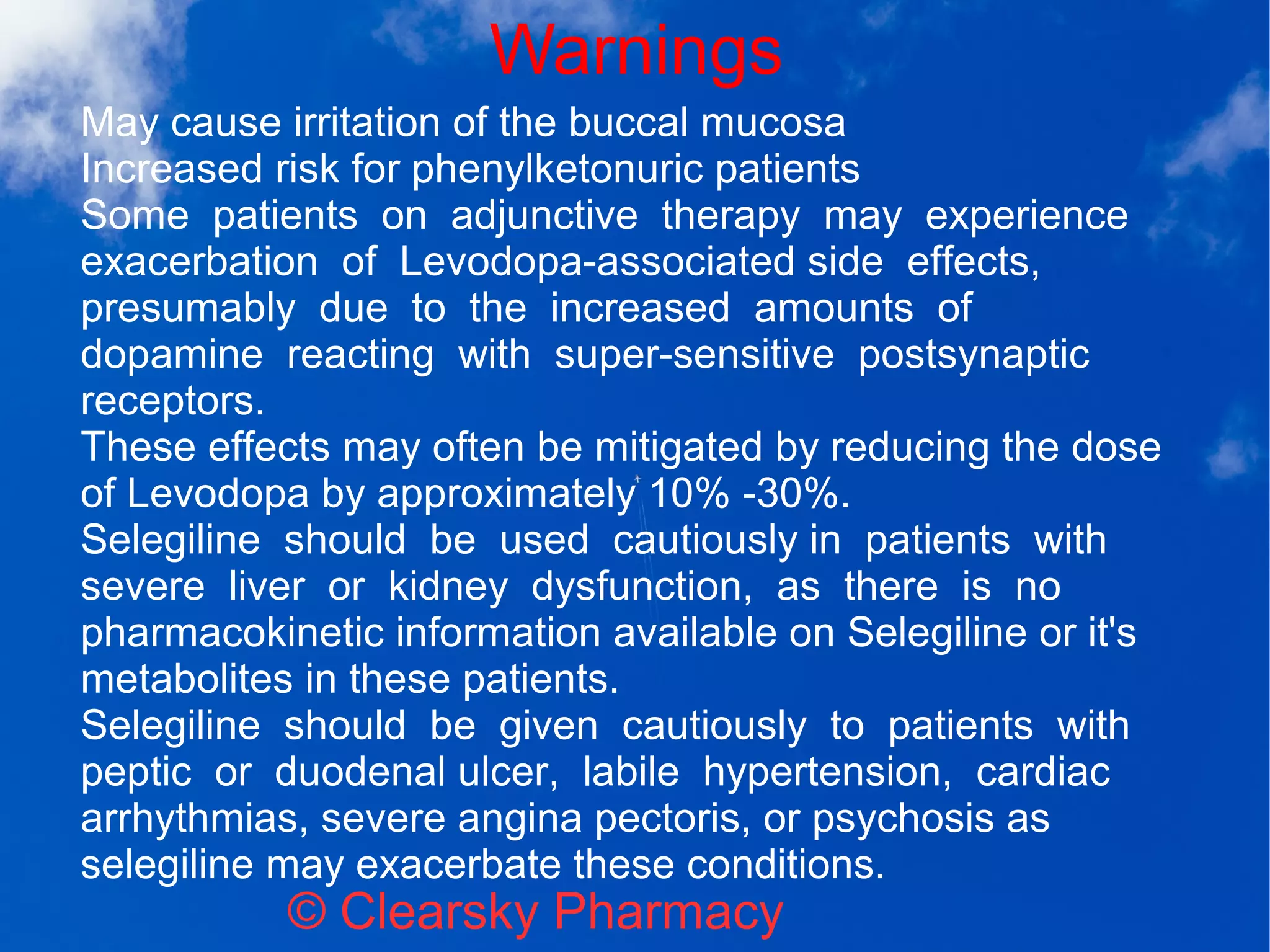 Generic Selegiline Tablets (Selgin) | PPT