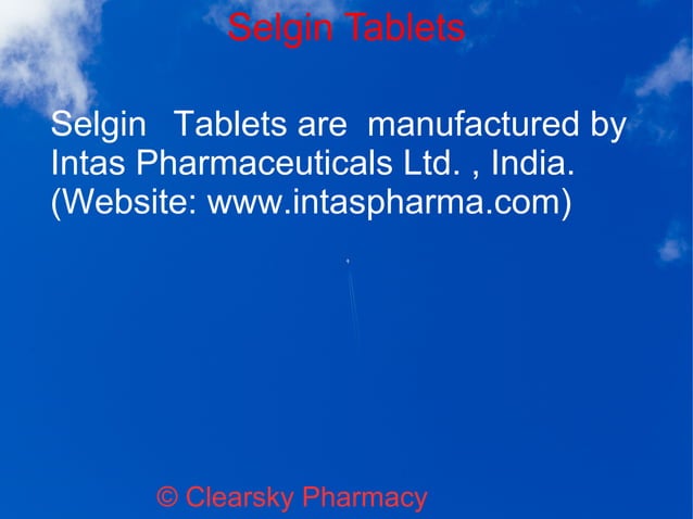 Generic Selegiline Tablets (Selgin) | PPT