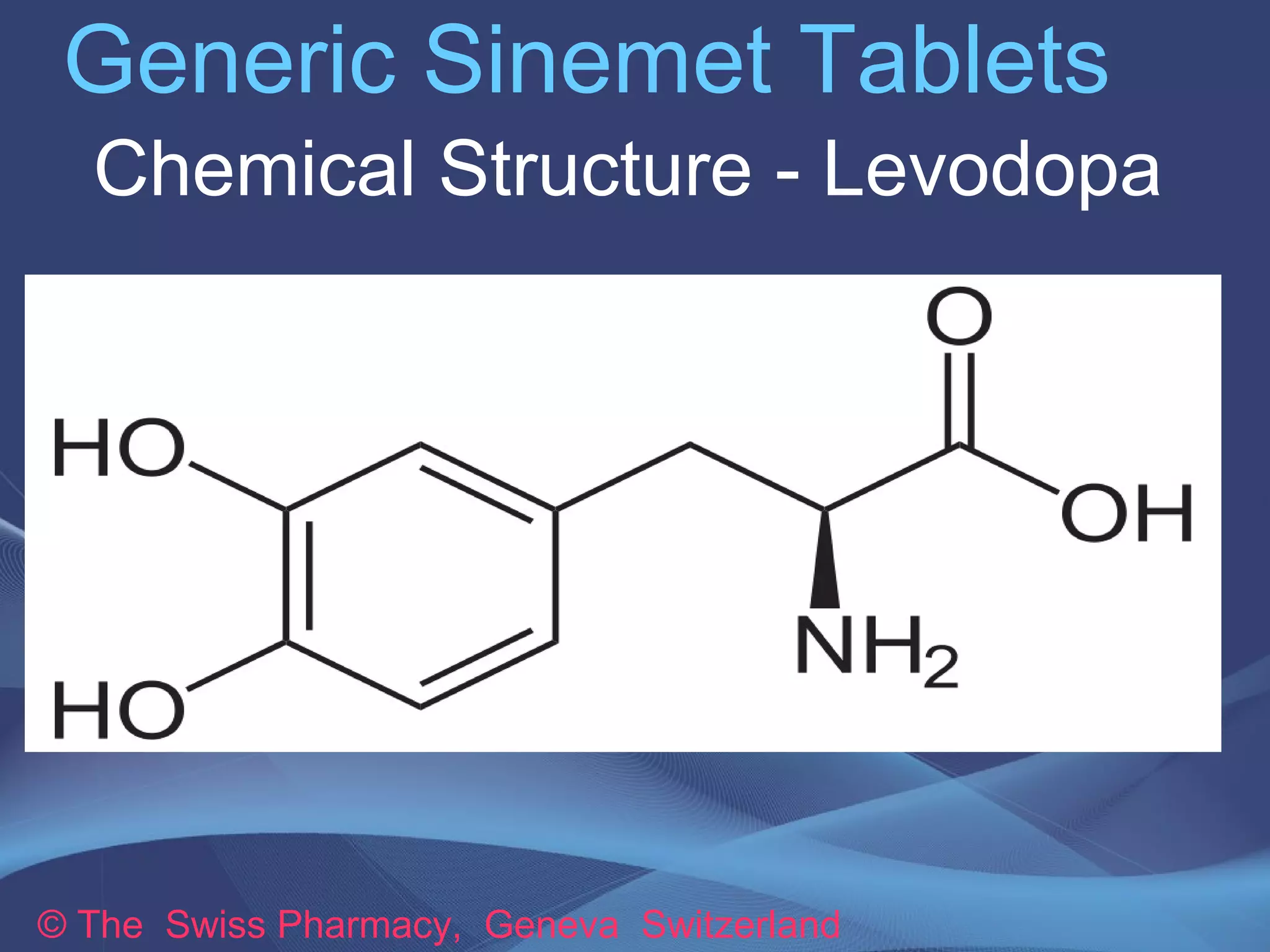 Generic Sinemet Tablets for Treatment of Parkinson's Disease and ...