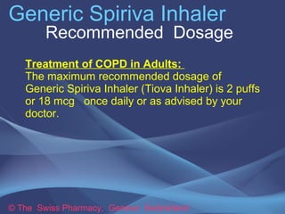 Generic Spiriva Inhaler for Treatment of COPD | ODP