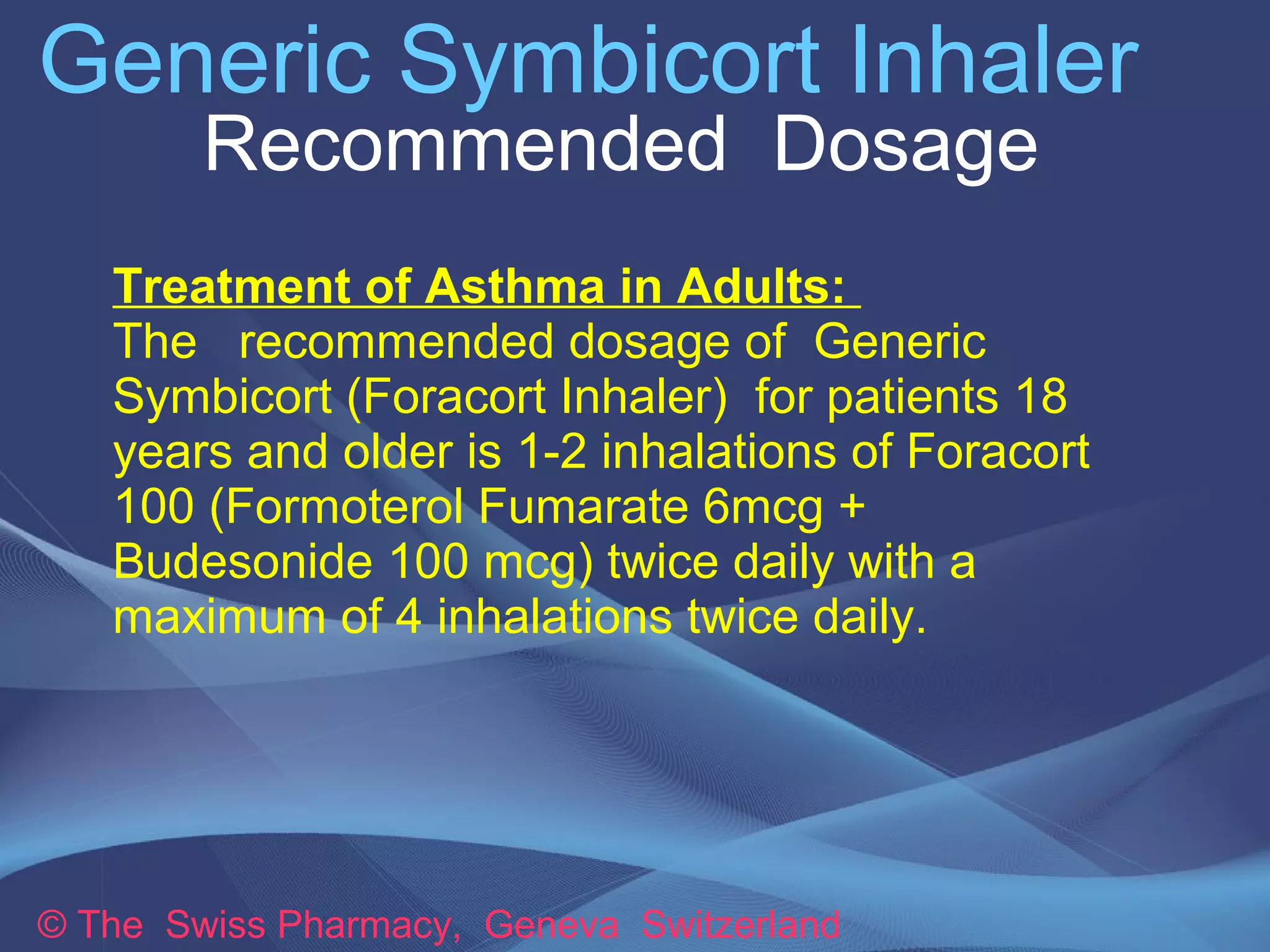 Generic Symbicort Inhaler for Treatment of Asthma & COPD | ODP