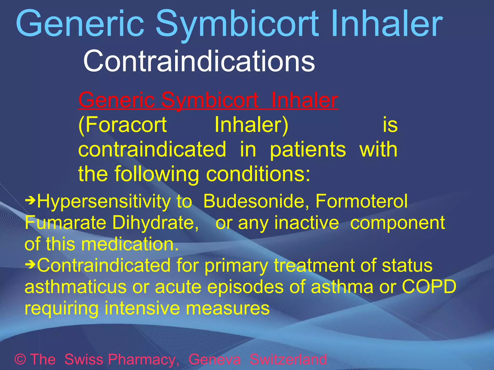 Generic Symbicort Inhaler for Treatment of Asthma & COPD | ODP