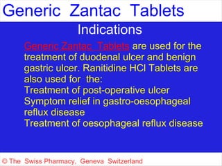 Generic Zantac for Treatment of Duodenal and Gastric Ulcers | PPT