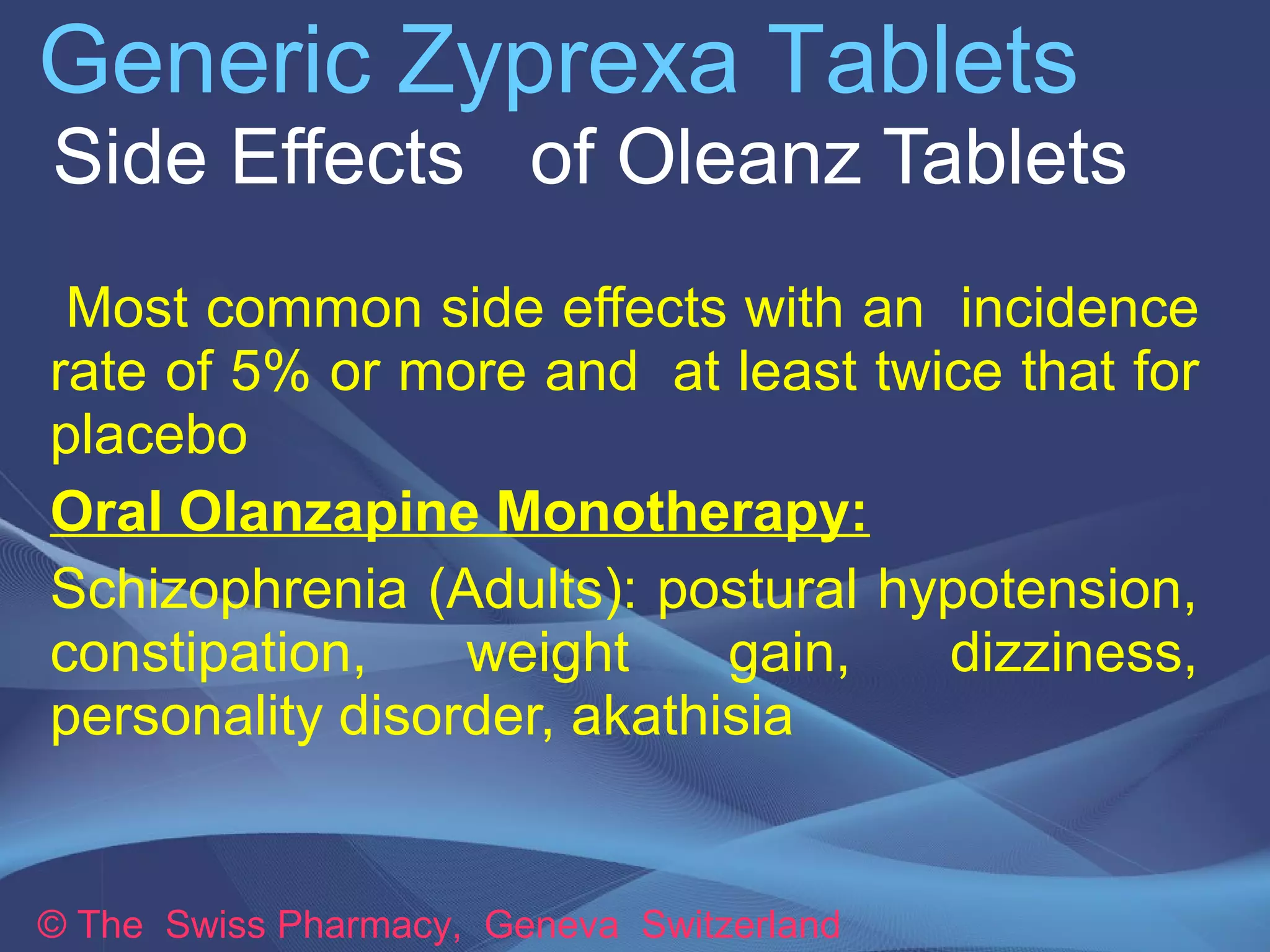 Generic Zyprexa Tablets | ODP