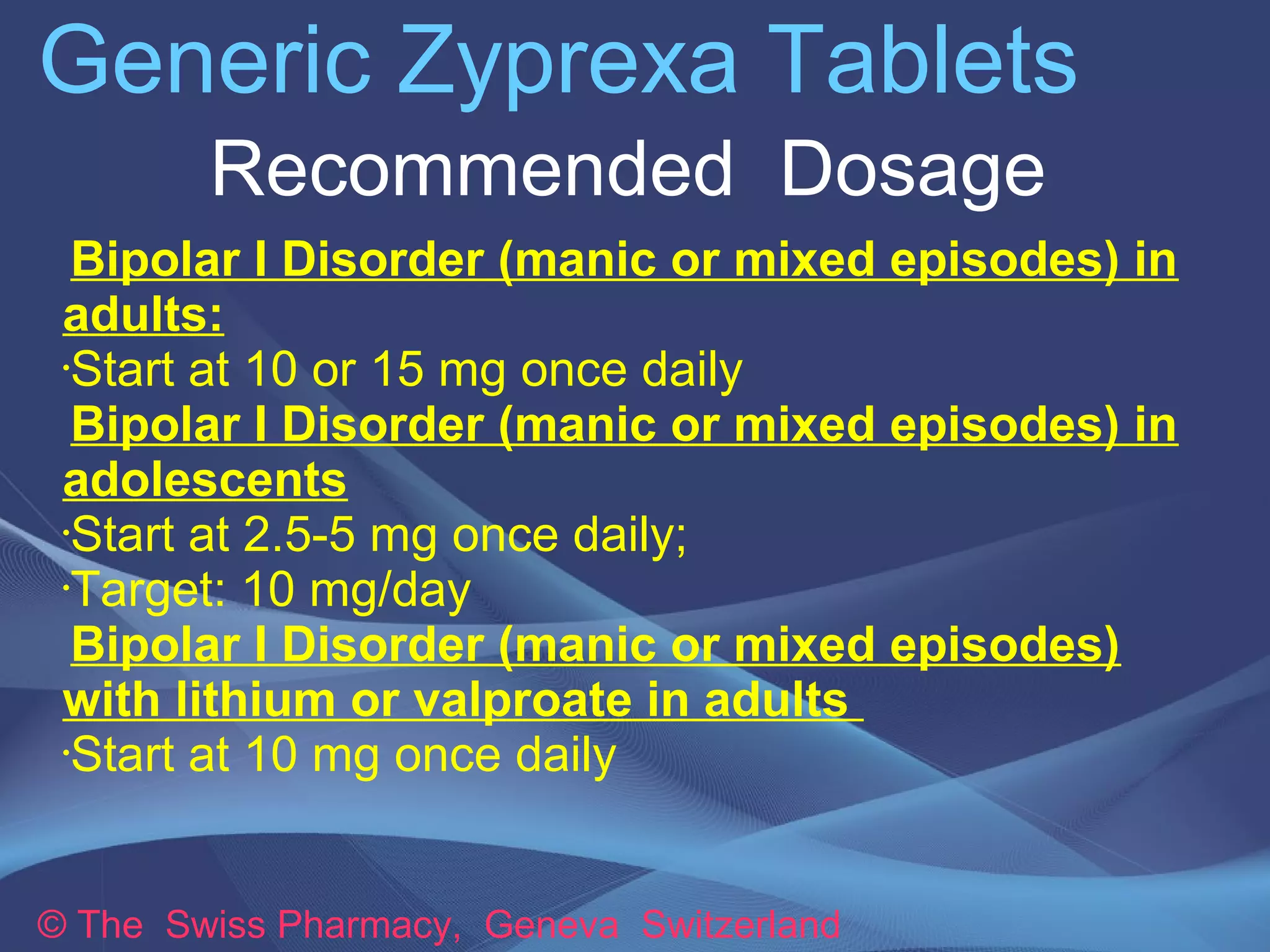 Generic Zyprexa Tablets | ODP