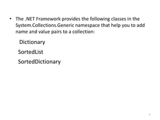 C# Generic collections | PPTX