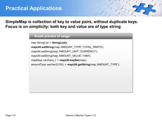 Generic collection types in PLSQL | PPT