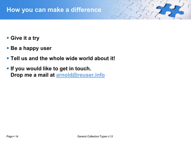 Generic Collection Types In Plsql Ppt