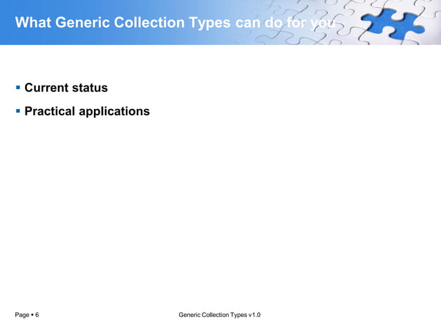 Generic Collection Types In Plsql Ppt