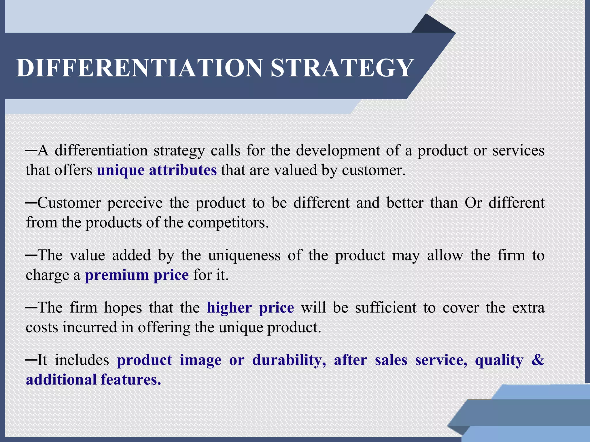 Generic competitive strategy | PPTX