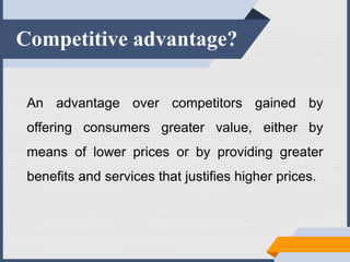 Generic competitive strategy | PPT