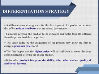 Generic competitive strategy | PPT