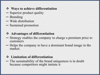 Generic competitive strategy | PPT