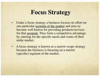 Generic competitive strategies presentation | PDF