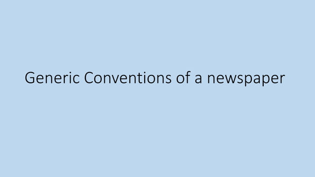 Generic conventions | PPT