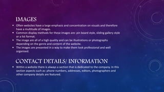 Generic conventions of a website | PPTX