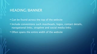 Generic conventions of a website | PPT