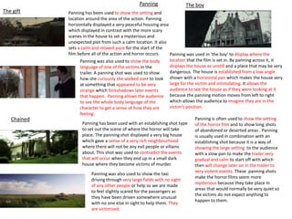 Generic conventions of camera work in psychological horror | PPT