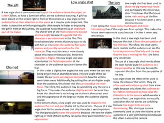 Generic conventions of camera work in psychological horror | PPT