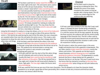 Generic conventions of camera work in psychological horror | PPTX