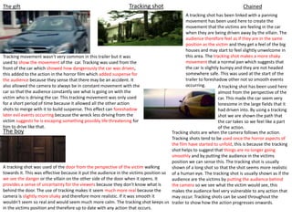 Generic conventions of camera work in psychological horror | PPT