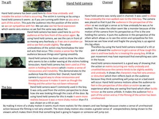 Generic conventions of camera work in psychological horror | PPTX