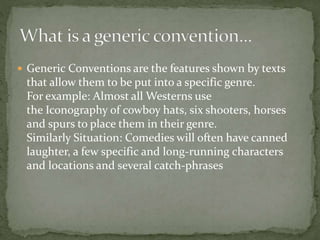 Generic conventions of comedy | PPTX