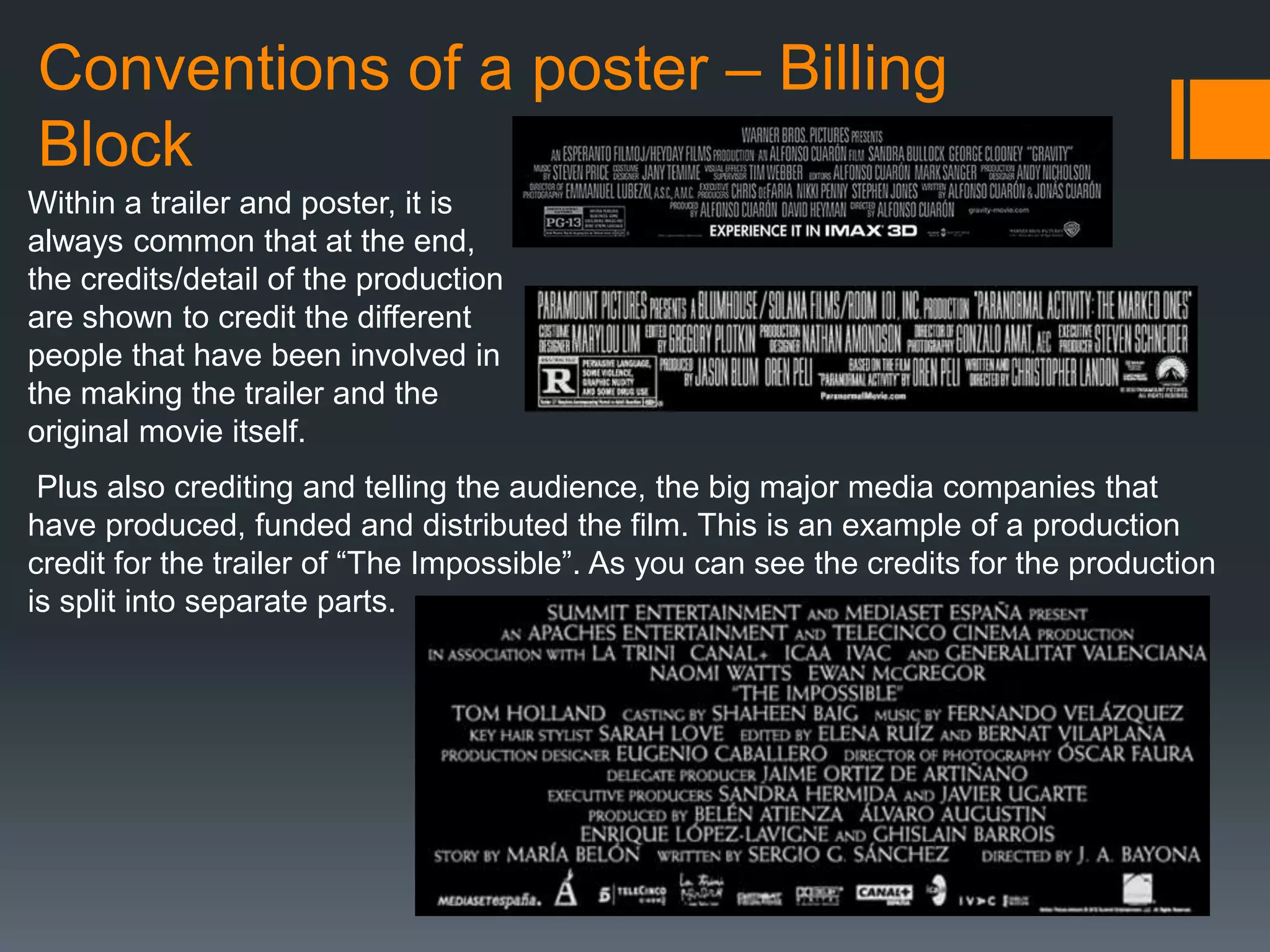 Generic conventions of film posters | PPT | Free Download