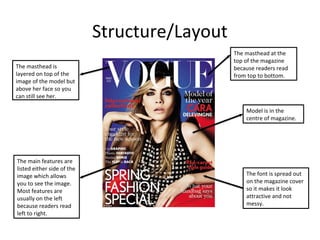 Generic conventions of magazine covers and contents pages | ODP